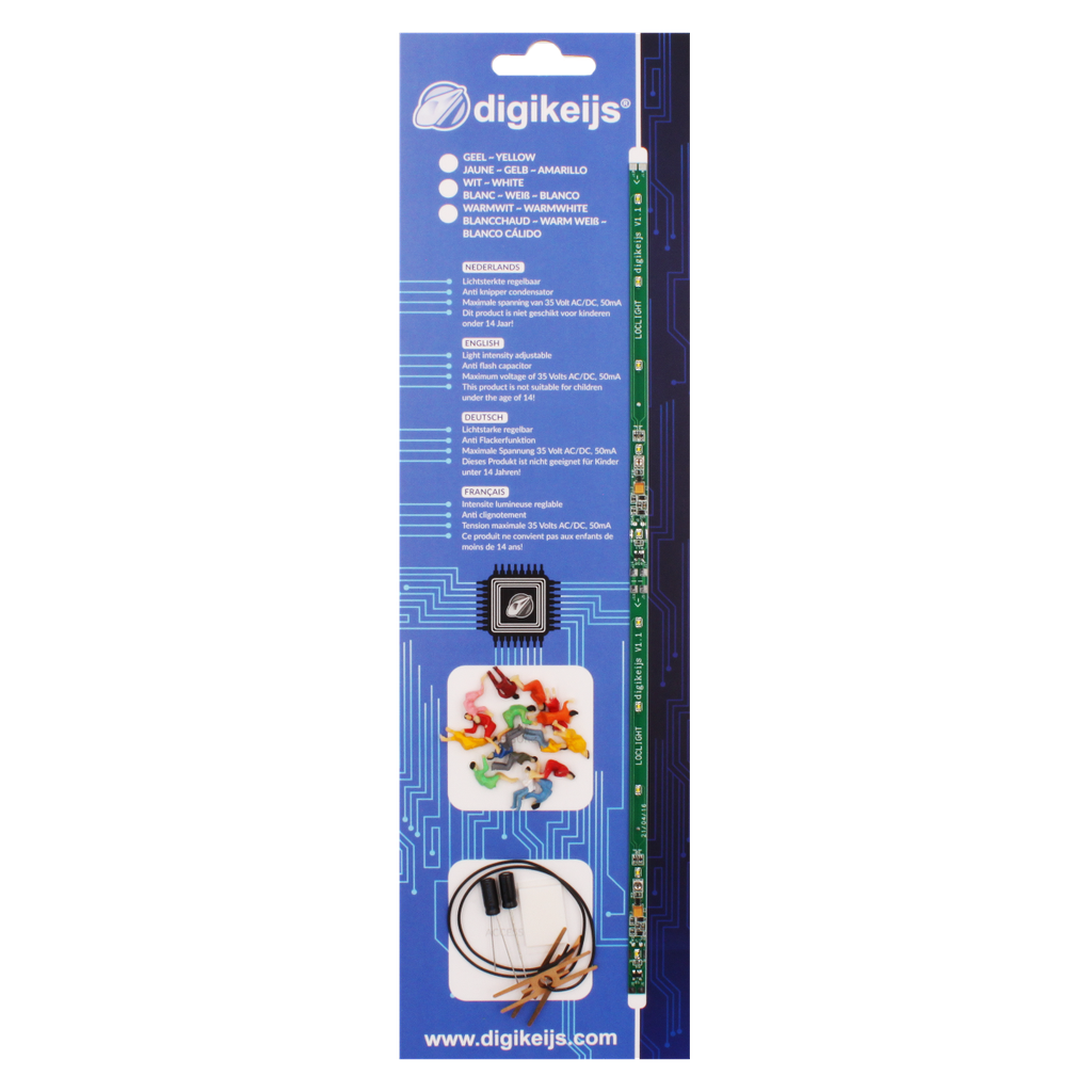 Digikeijs DR100Y-H0 - H0 Binnenverlichting pakket met gele leds ...